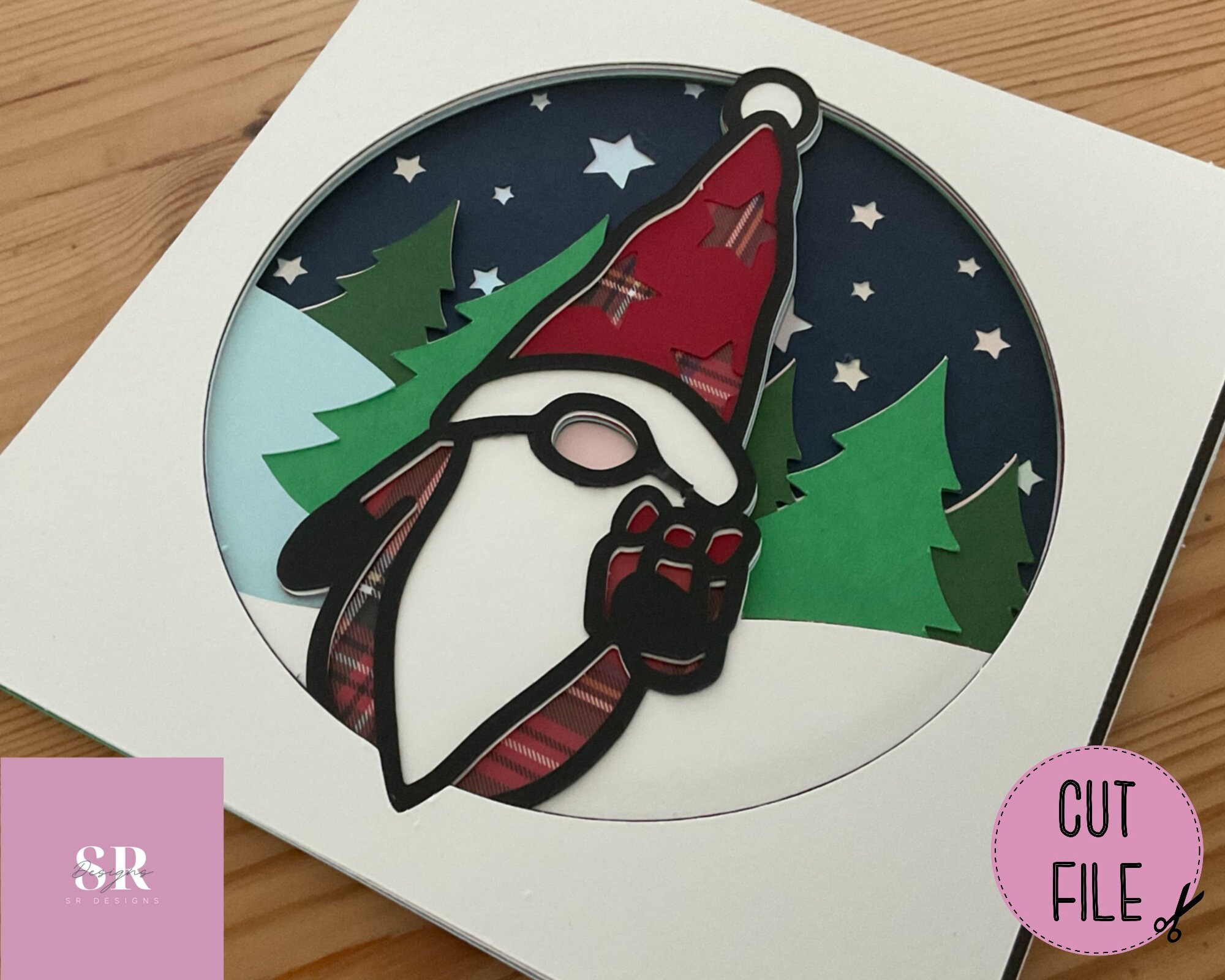 SVG: Layered Gnome Cut File. 3D Gonk Svg. Layered Gnome Svg. - Etsy
