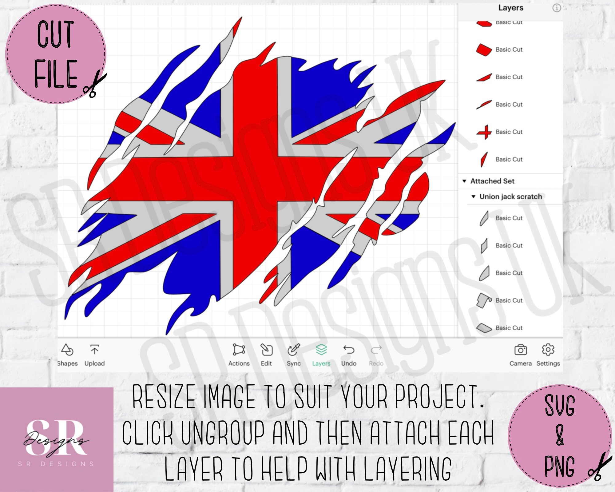 SVG: Union Jack Svg. Flag Torn Effect. Layered Union Jack. Union Jack T ...