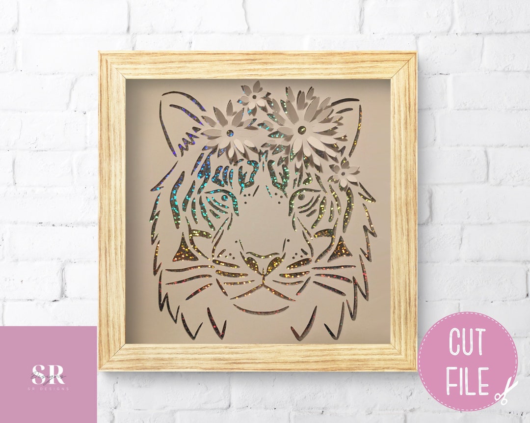 SVG: ‘pop Up’/ 3D Tiger Floral. Digital Download. Paper Cutting. Floral ...