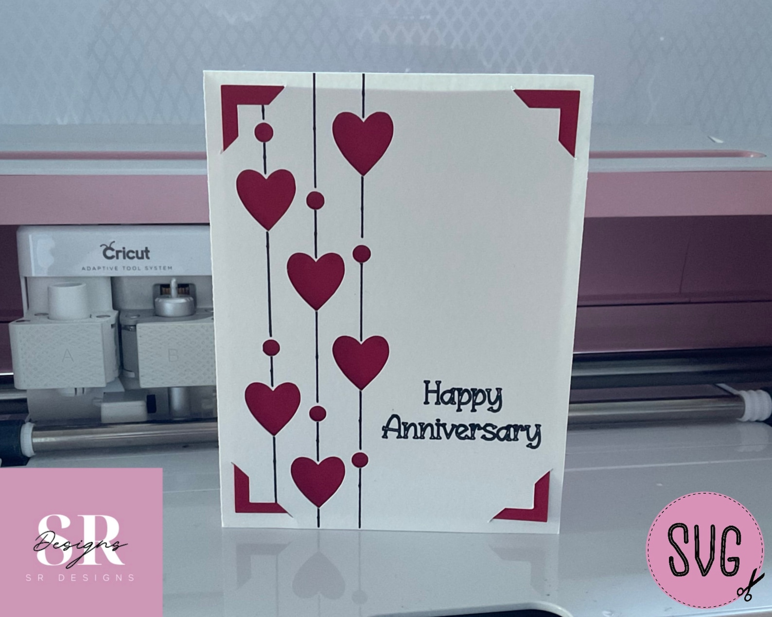 SVG: Anniversary Insert Card. Cricut Joy Friendly. Draw and - Etsy