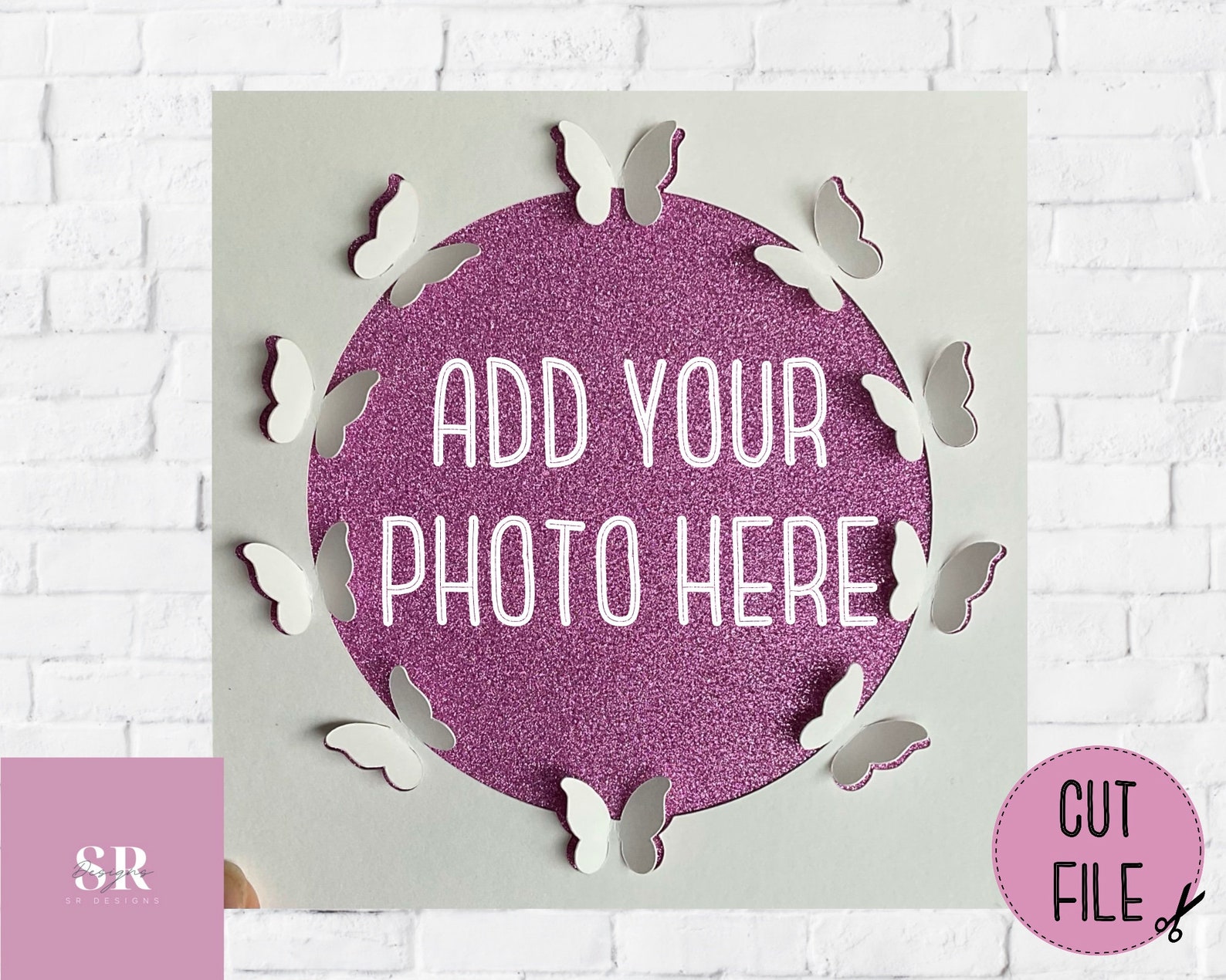 SVG: 3D Butterfly Frame. Butterfly Photo Frame Svg. 3d - Etsy