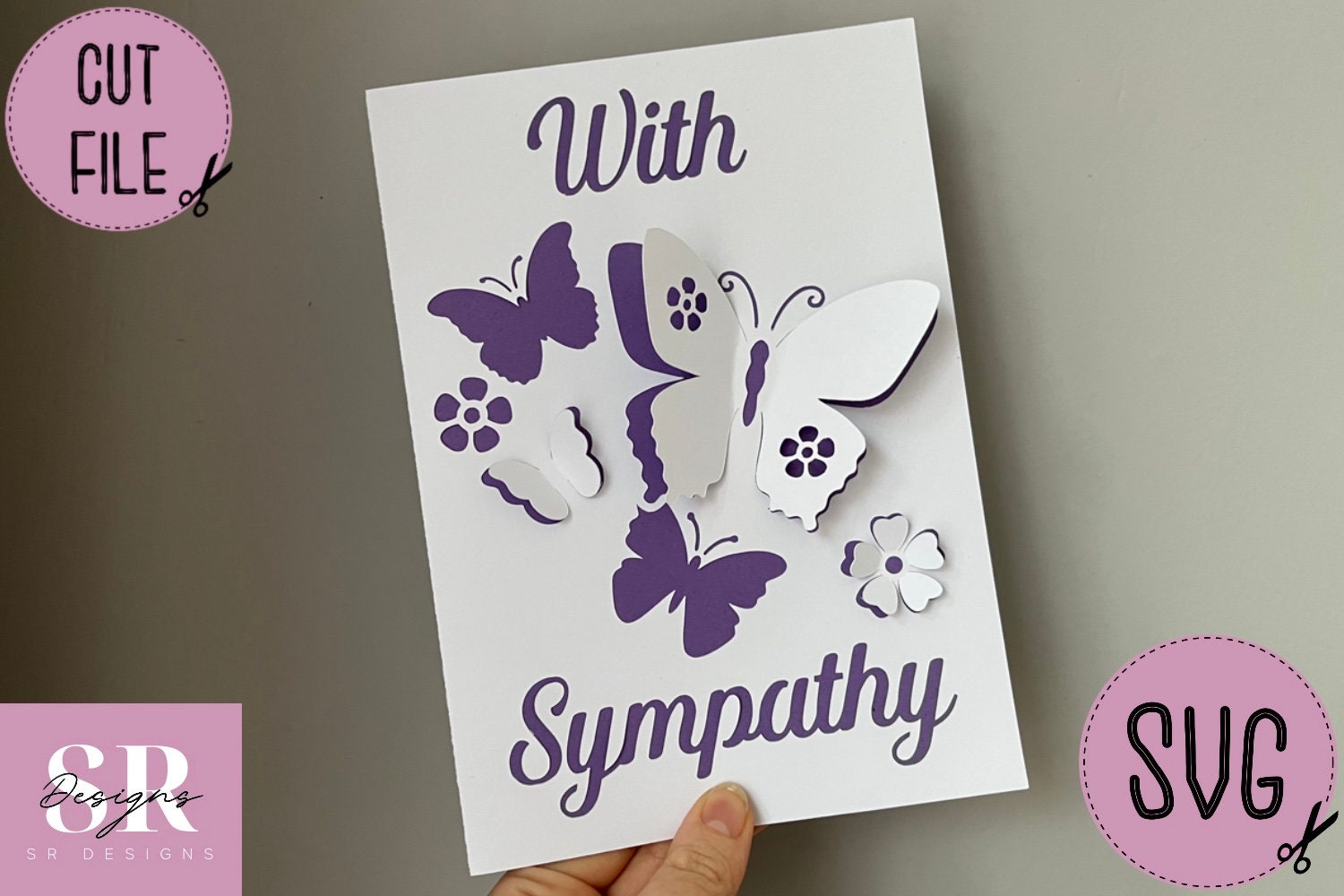 SVG: 3D/ 'pop up' Mit Beileidskarte. Pop up Trauerkarte Pop up ...