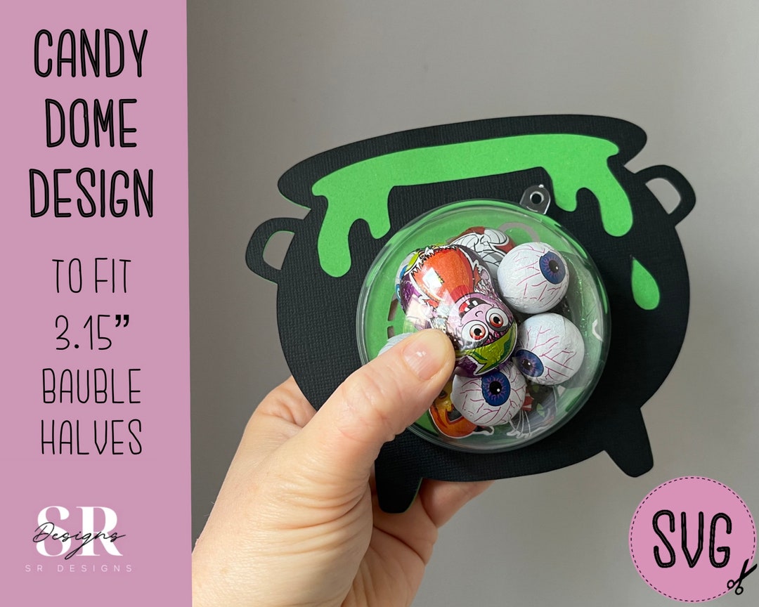 Halloween Candy Dome Svg. Cauldron Candy Dome Svg. Chocolate Holder Svg ...