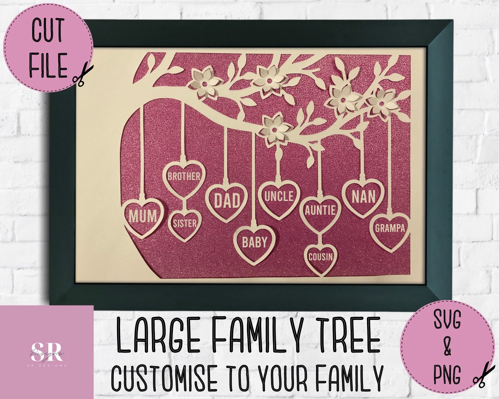 SVG: 3D Family Tree. Digital Download. Paper Cutting. Family | Etsy