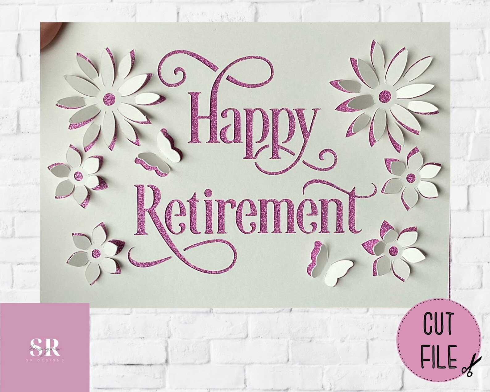 SVG: 3D/ ‘pop Up’ Happy Retirement Card Digital Download. Happy ...