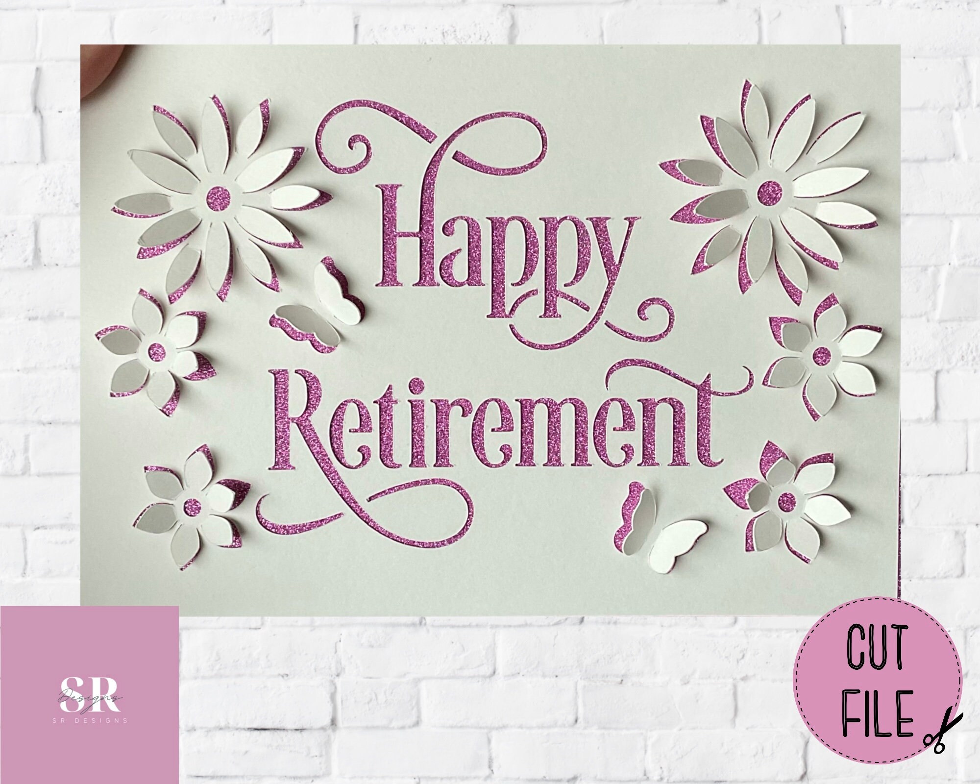 SVG: 3D/ ‘pop Up’ Happy Retirement Card Digital Download. Happy ...