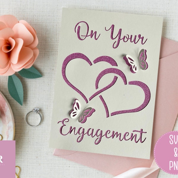 Engagement Pop Up Card Svg Etsy 8589