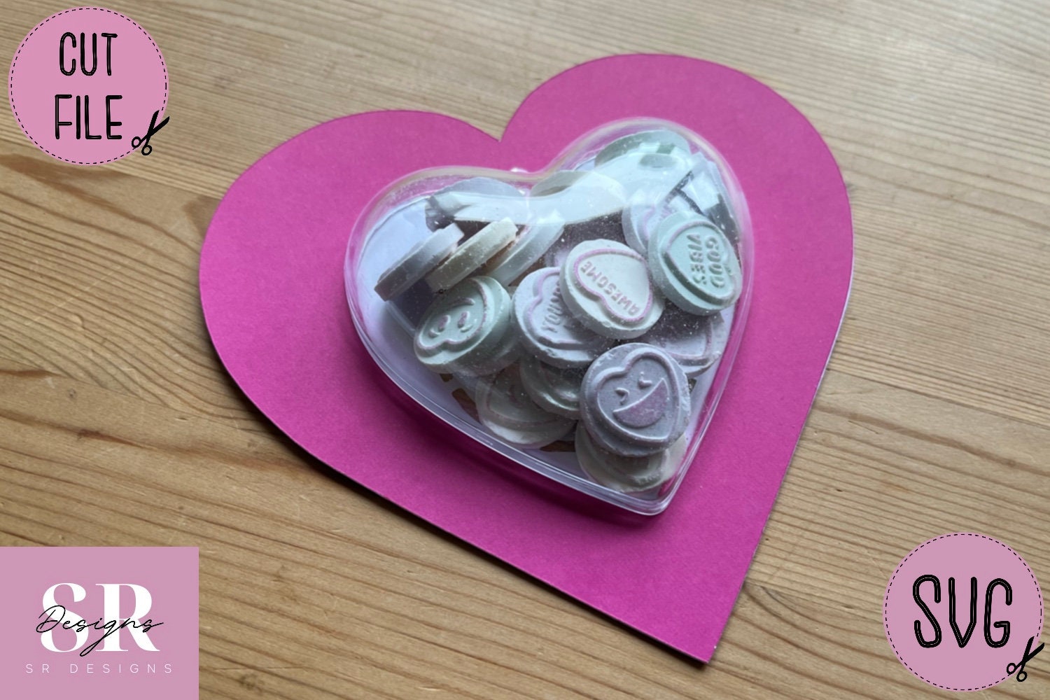 Heart Candy Dome Svg. Chocolate Holder Svg. Valentines Candy Holder ...