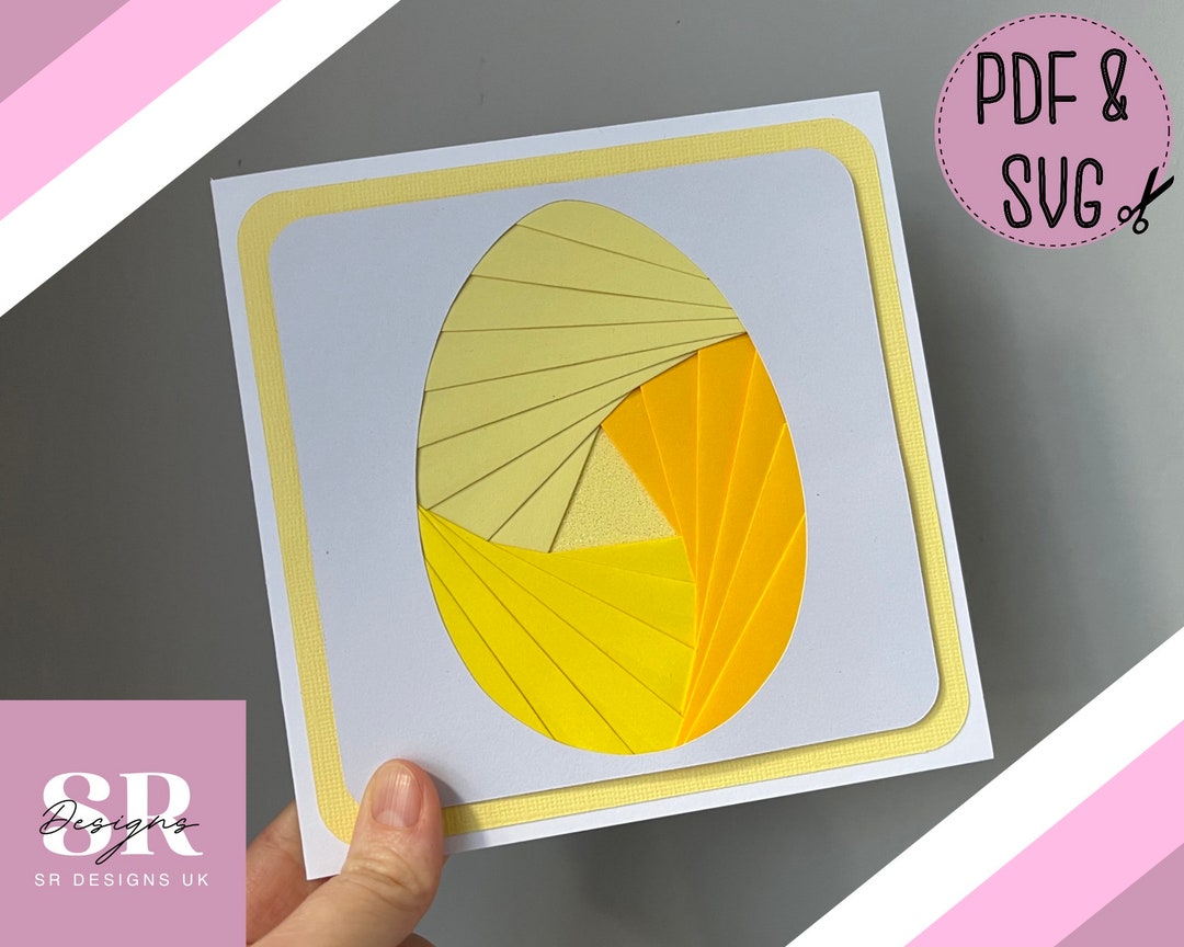 Easter Egg Iris Folding Pattern Template PDF & SVG. Iris Folding ...