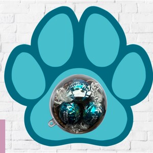 Paw Print Candy Dome Svg. Chocolate Holder Svg. Paw Print Candy Holder ...