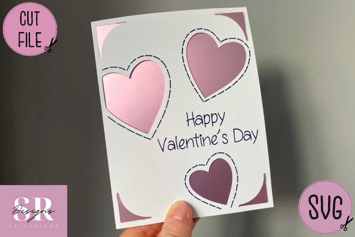 SVG: Valentines Day Insert Card. Cricut Joy Friendly. Draw - Etsy