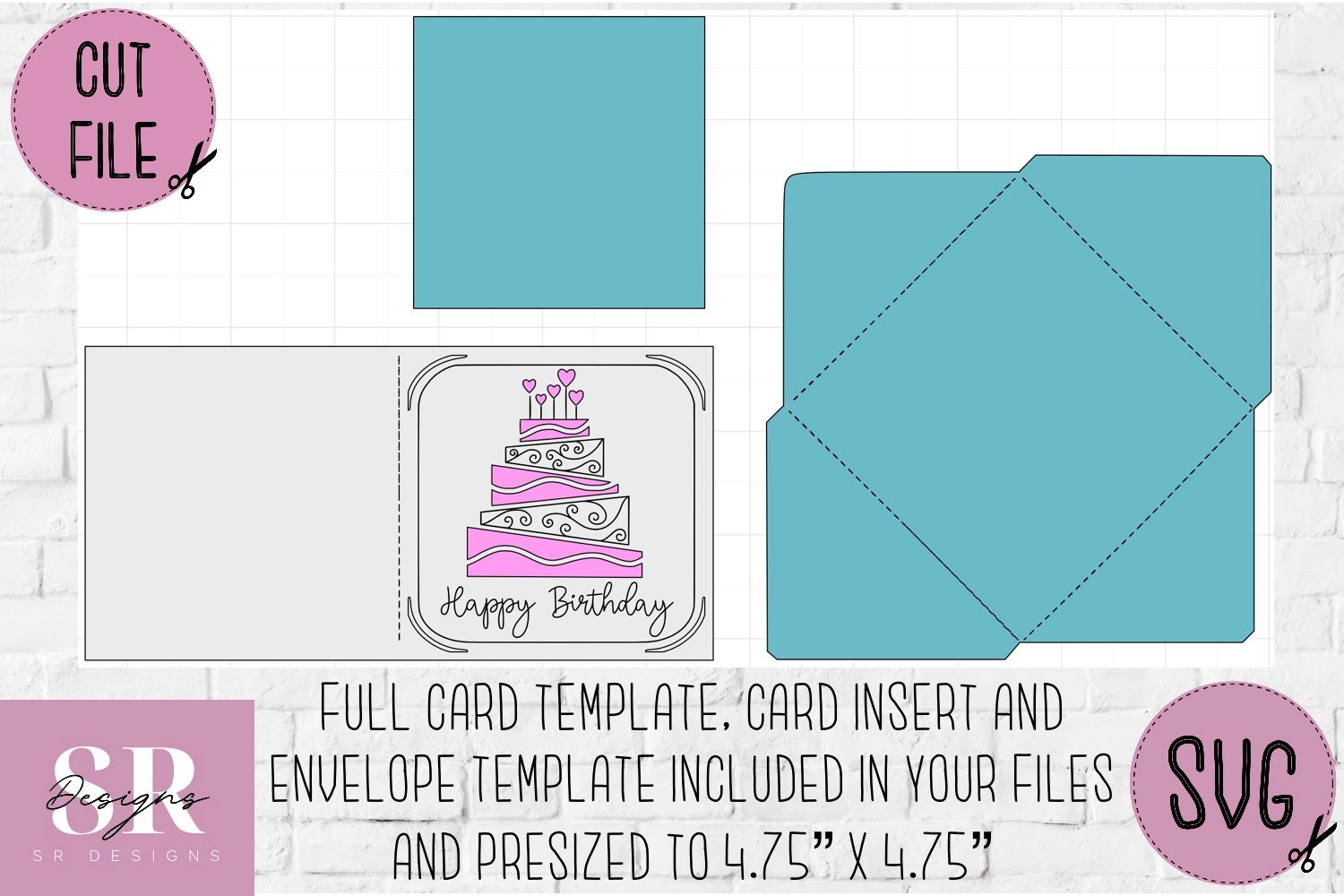 SVG: Birthday Insert Card. Cricut S40 Insert Card. Birthday - Etsy