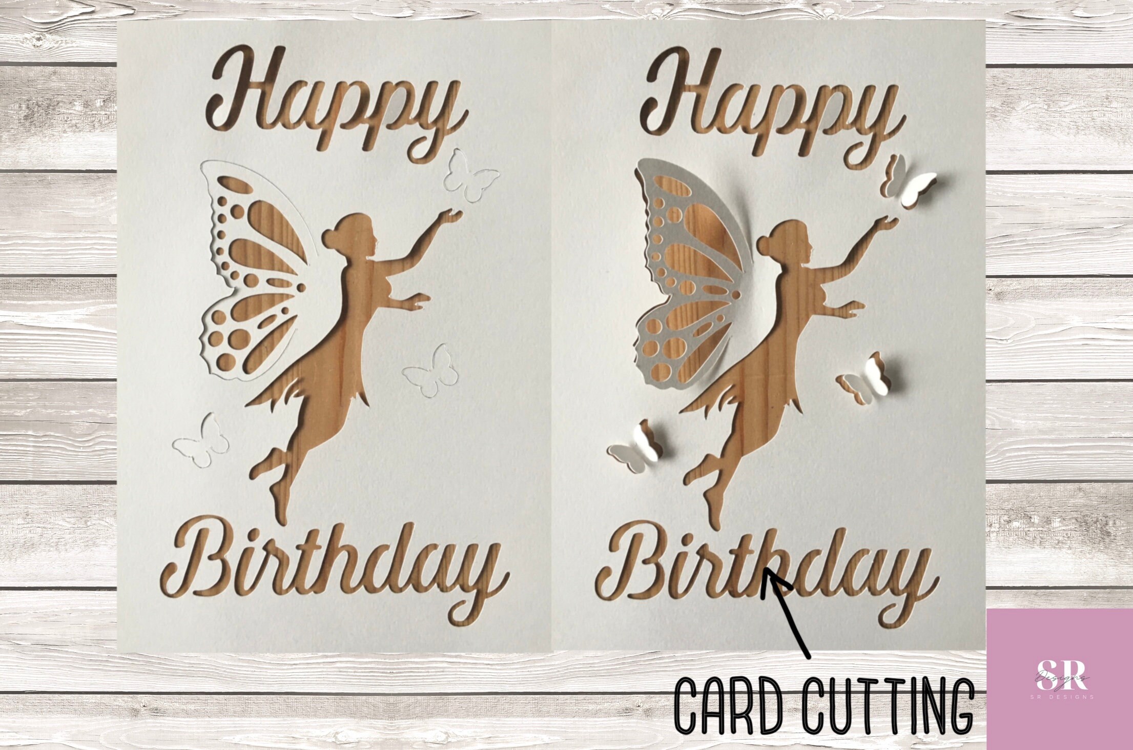 SVG: 3D/ pop Up Fairy Birthday Card. Fairy Card. Happy | Etsy