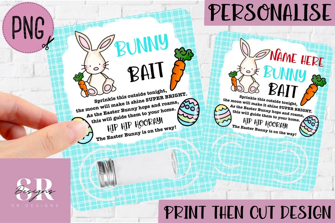 Bunny Bait Card PNG, Bunny Food Printable PNG File, Easter Card ...