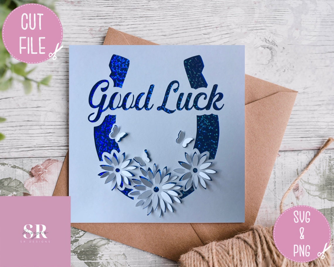 SVG: 3D/ ‘pop Up’ Good Luck Card. Good Luck. Pop up Card. Pop up ...