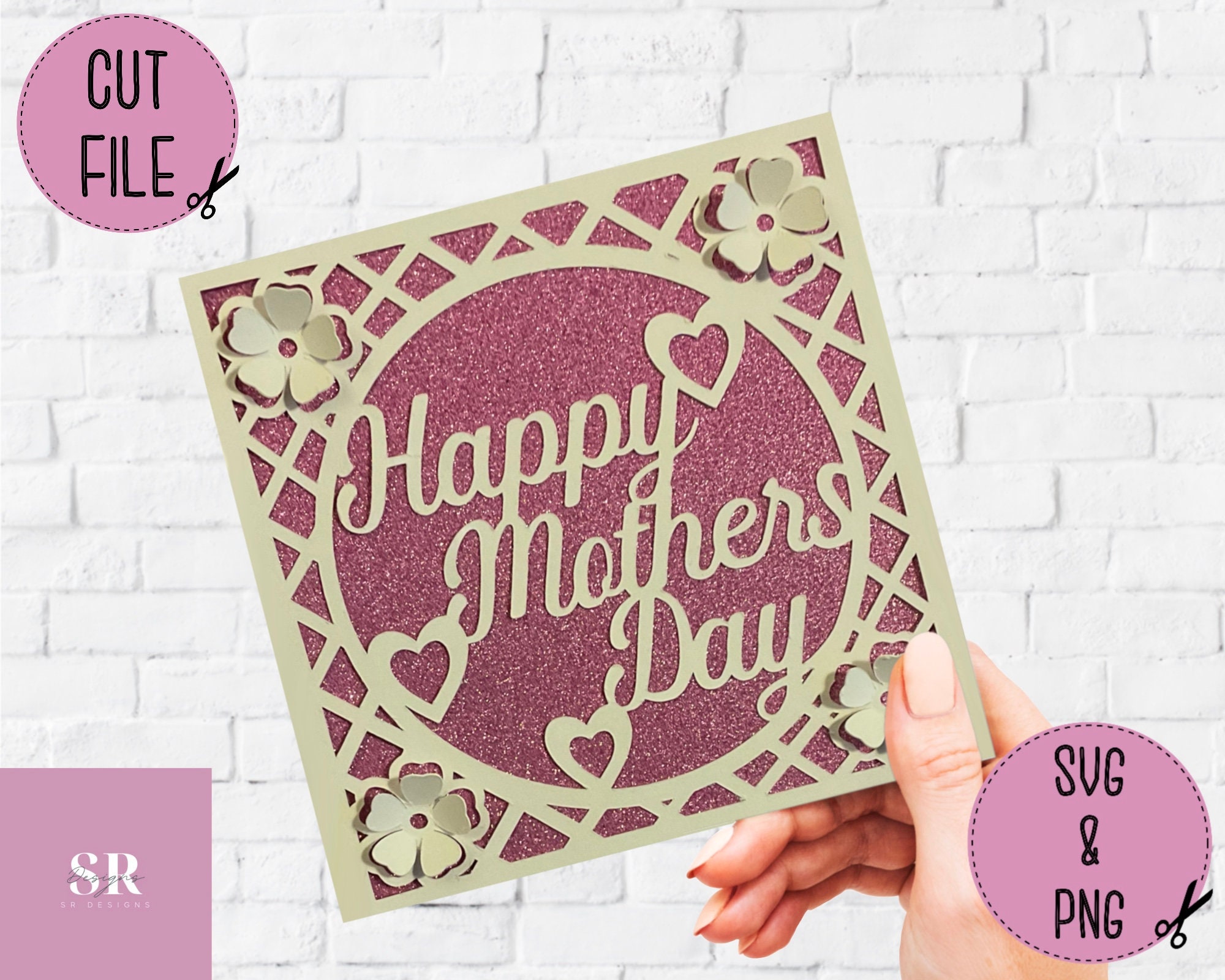 SVG: 3D/ pop Up Mothers Day Card. Happy Mothers Day. 3D - Etsy