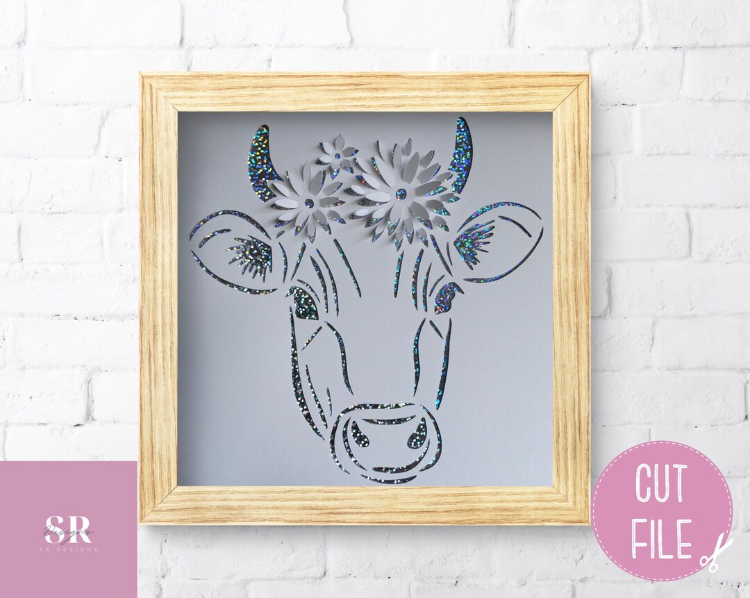 SVG: ‘pop Up’/3d Cow. Floral Pop up Cow. Digital Download. 2 Designs ...