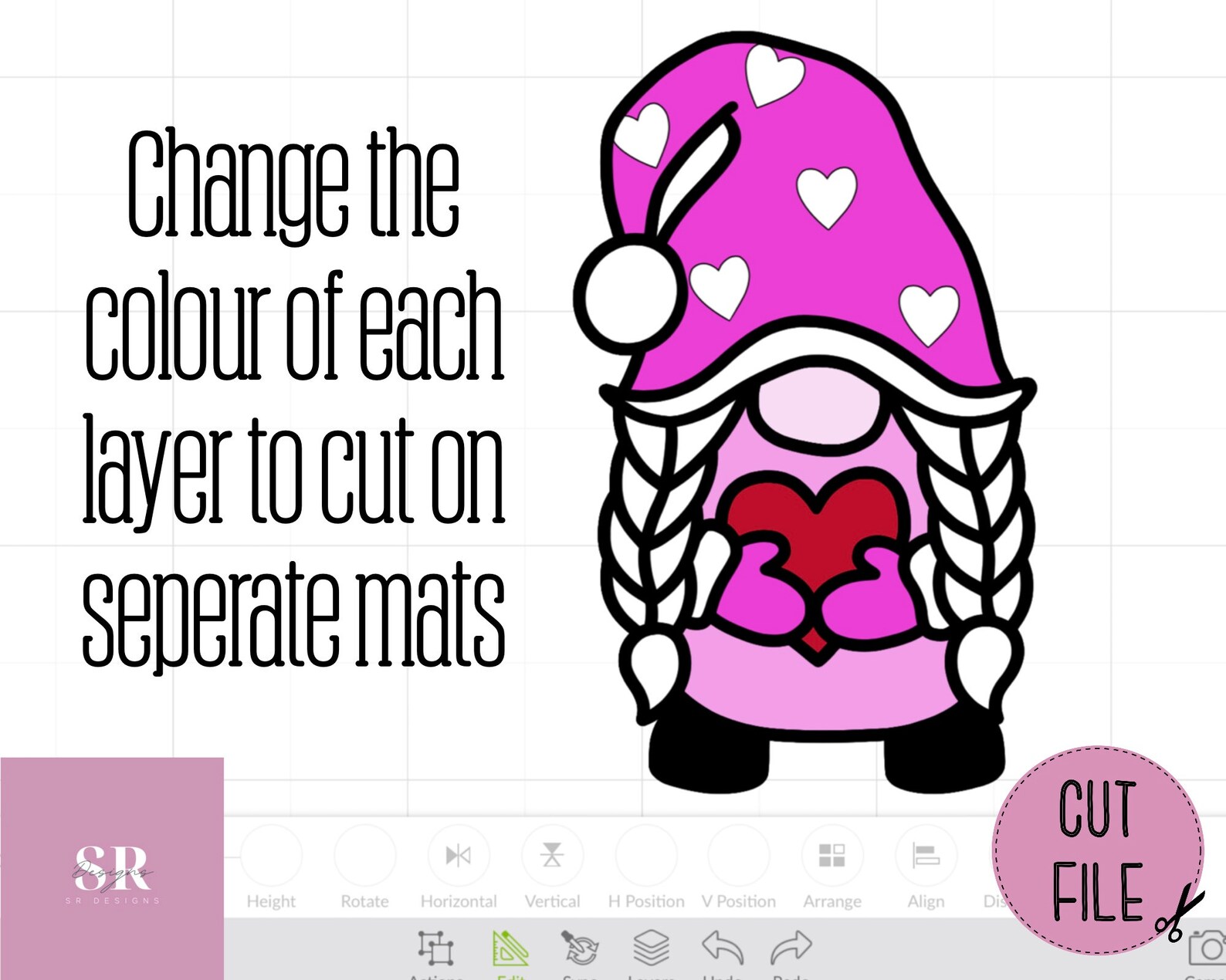 SVG: Layered Gnome Cut File. 3D Gonk Svg. Layered Gnome Svg. - Etsy UK