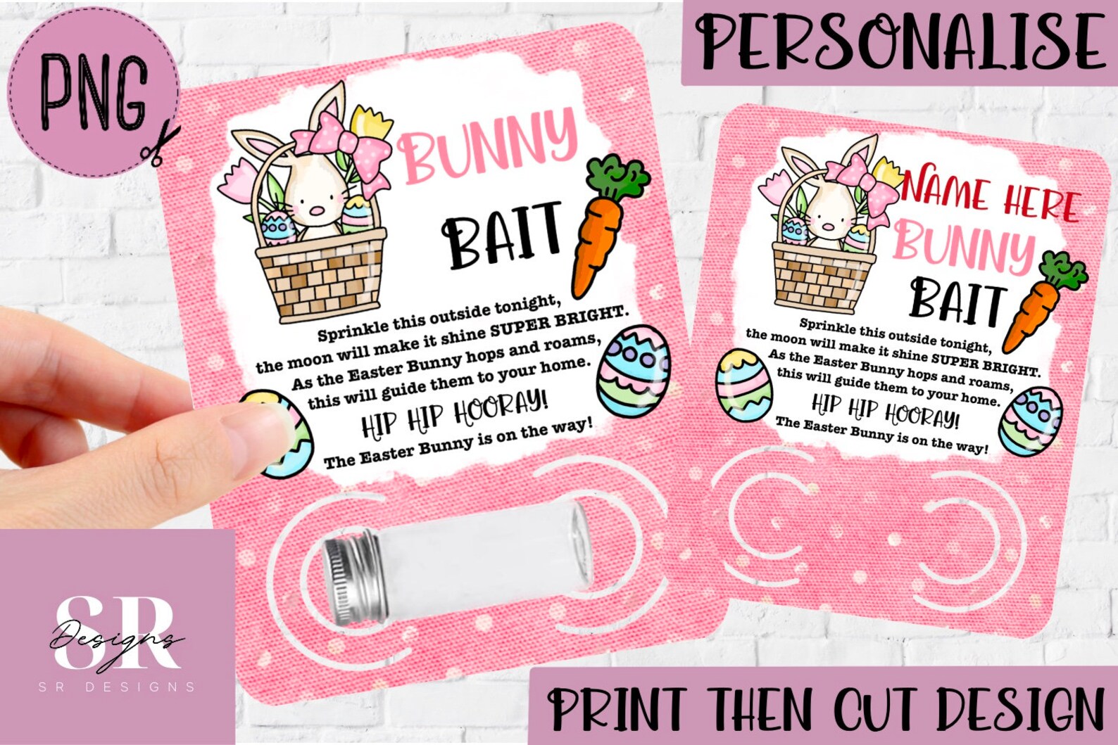 Bunny Bait Card PNG, Bunny Food Printable PNG File, Easter Card ...
