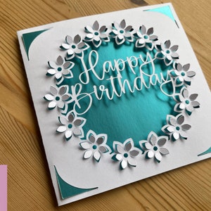 SVG: 3D Birthday Insert Card. Cricut S40 Insert Card. Birthday Card Svg ...