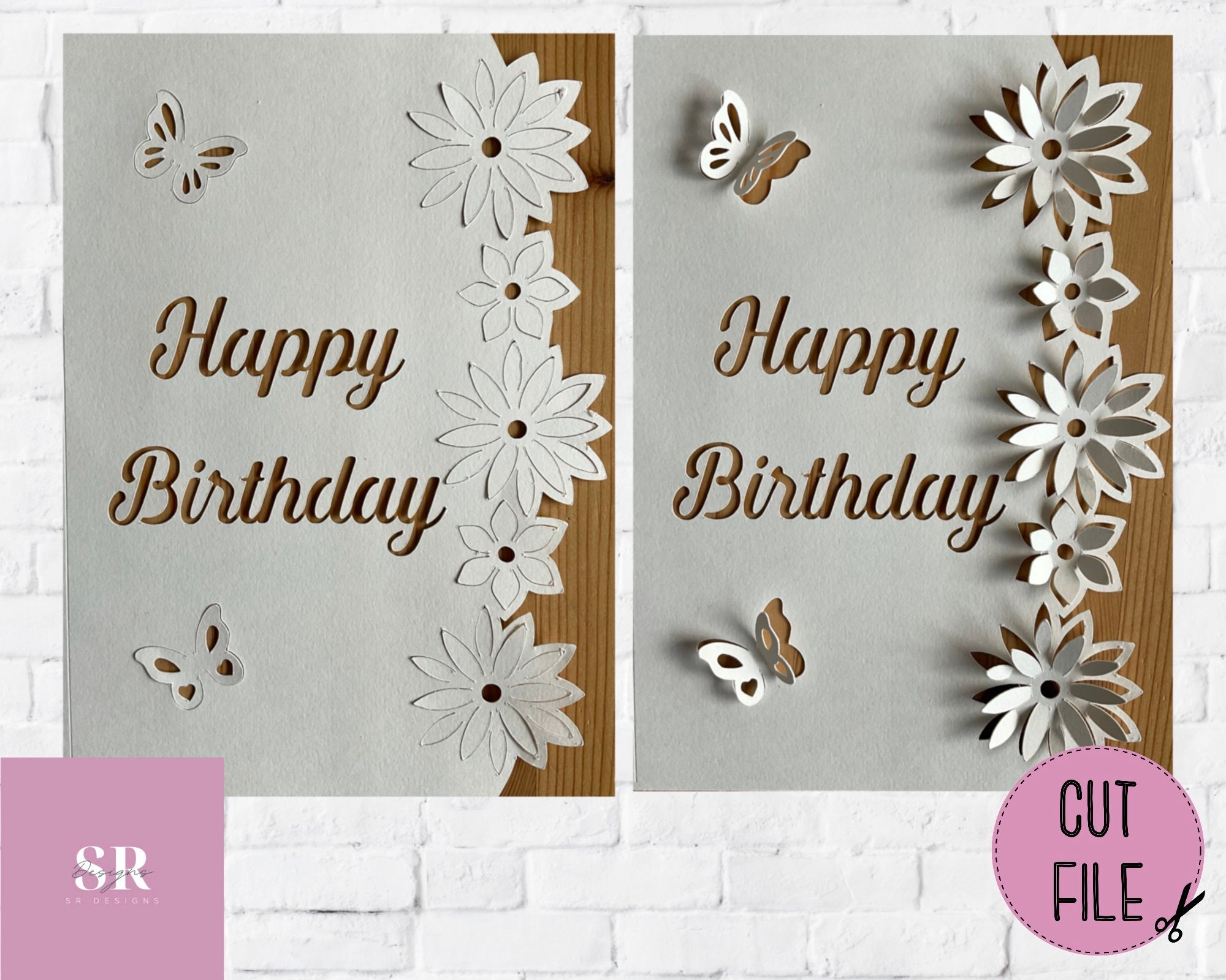 SVG: pop Up/ 3D Birthday Card. Celebration. Happy Birthday | Etsy