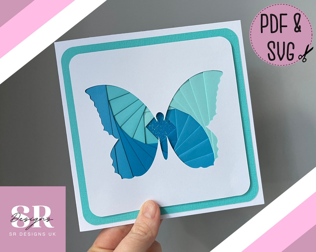 Butterfly Iris Folding Pattern Template PDF & SVG. Iris Folding Pattern ...