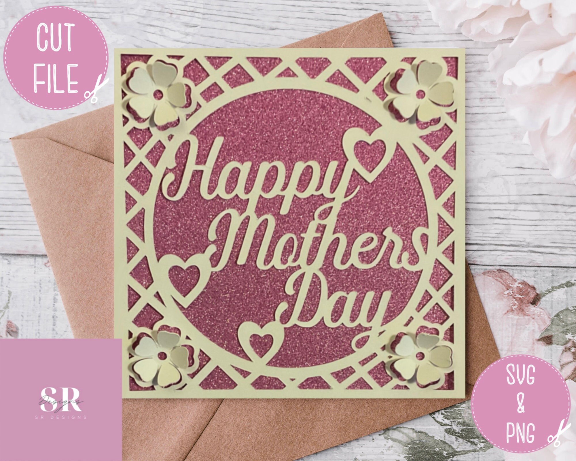 SVG: 3D/ pop Up Mothers Day Card. Happy Mothers Day. 3D - Etsy