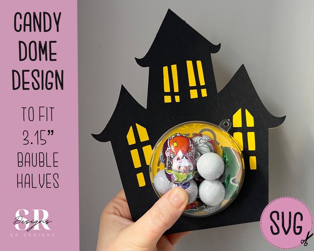 Halloween Candy Dome Svg. Haunted House Candy Dome Svg. Chocolate ...