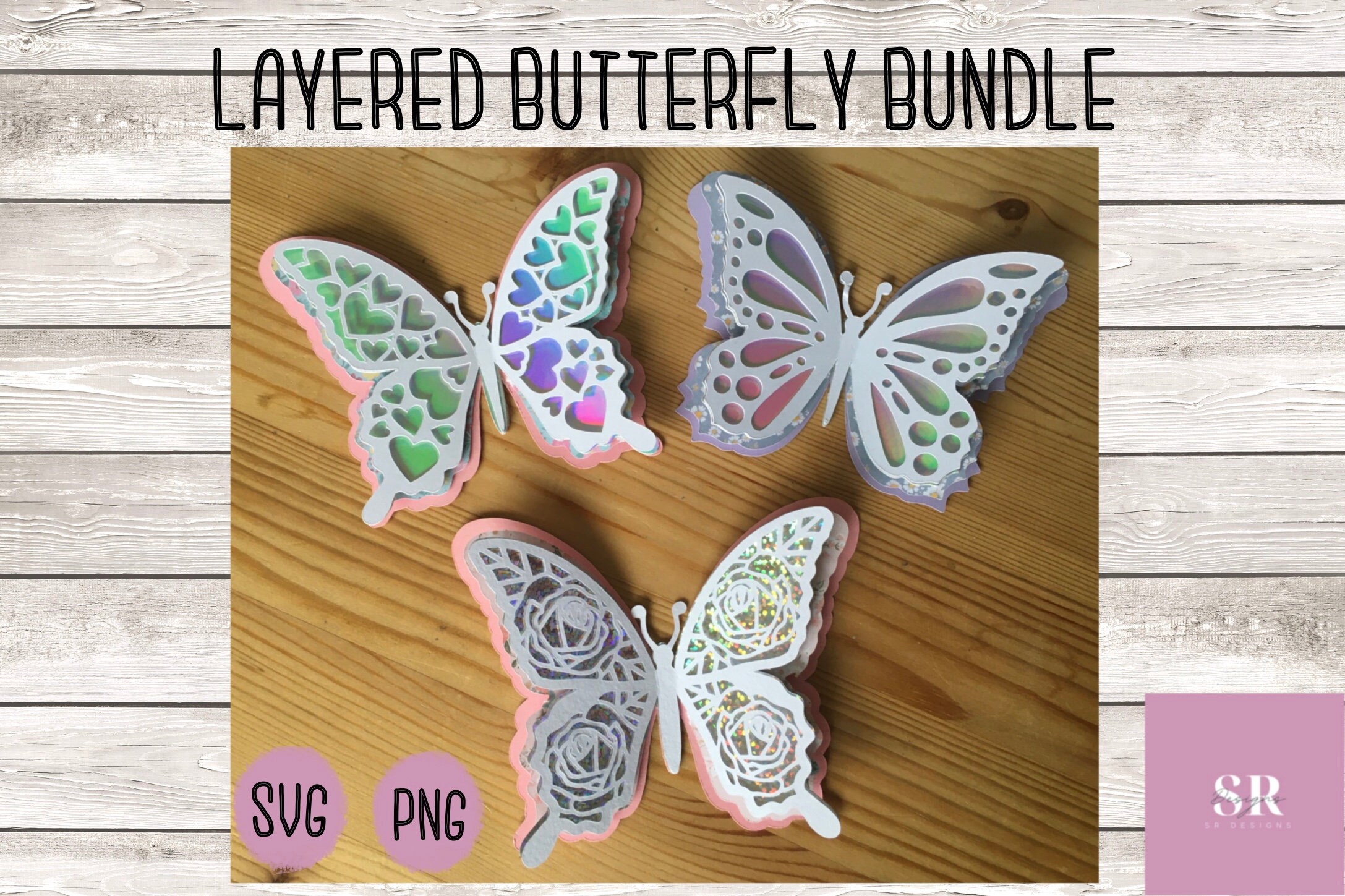 Paper Butterfly SVG cut file bundle. 3D butterfly. Butterfly | Etsy