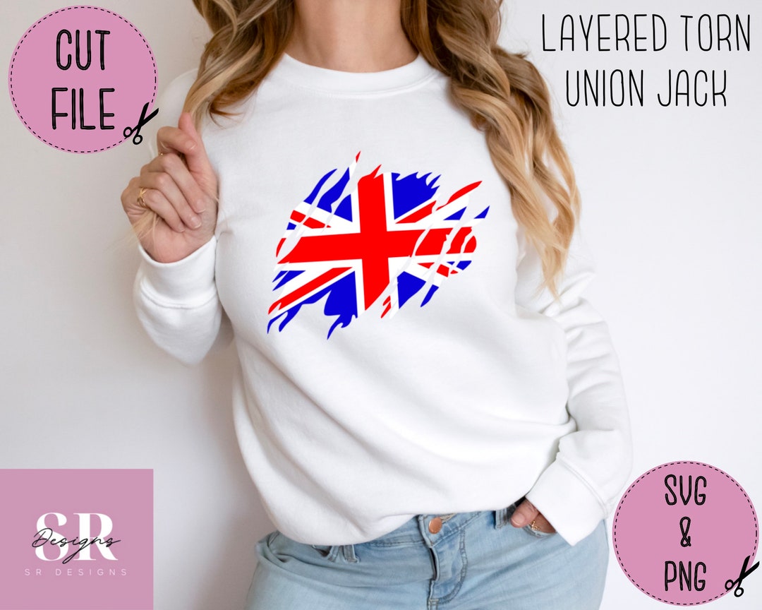 SVG: Union Jack Svg. Flag Torn Effect. Layered Union Jack. Union Jack T ...