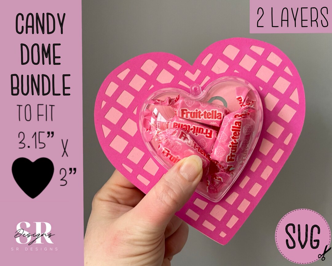 Heart Candy Dome Svg. Chocolate Holder Svg. Valentines Candy Holder ...