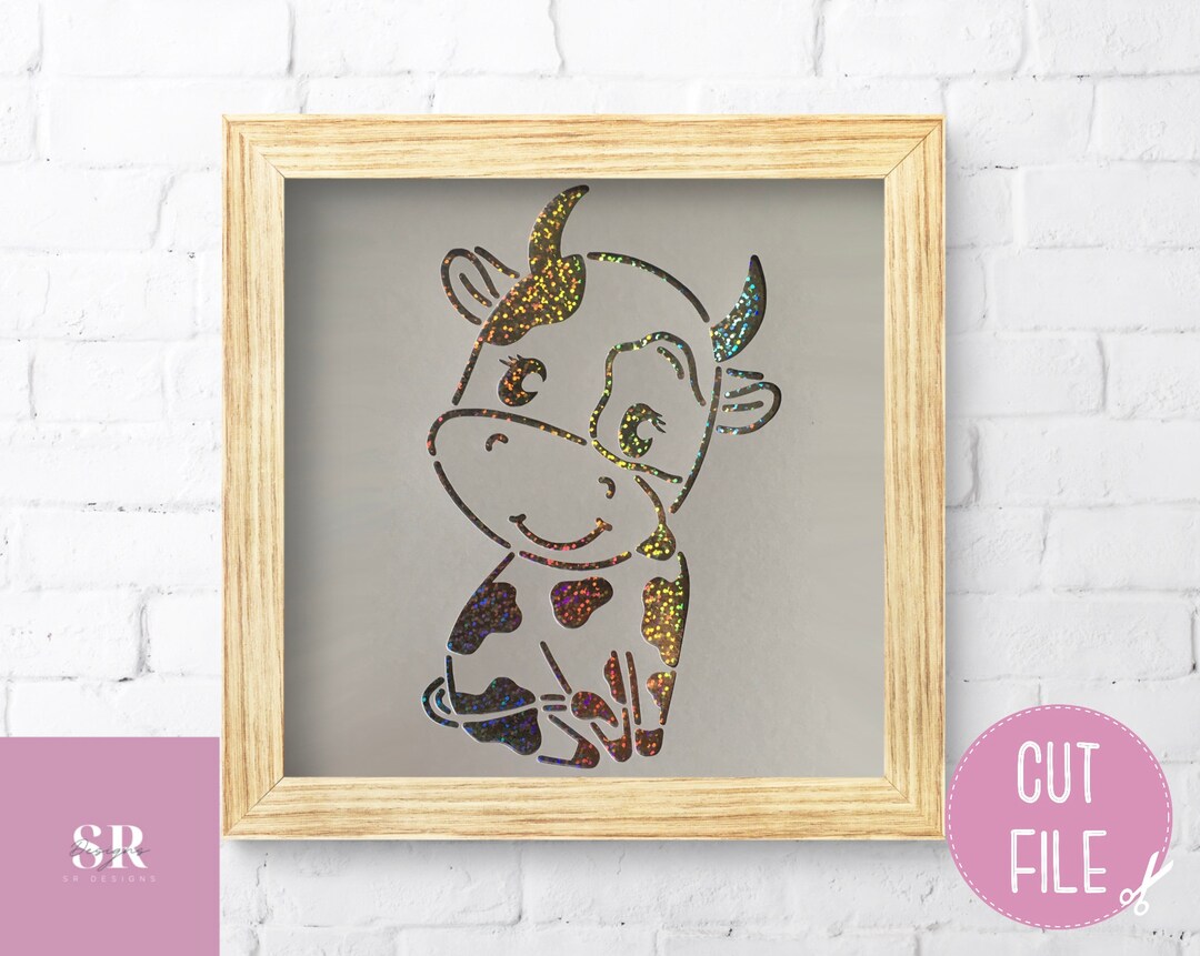 Cute Cow Card Cut File. SVG. Pretty Cow. Nursery Decor. - Etsy