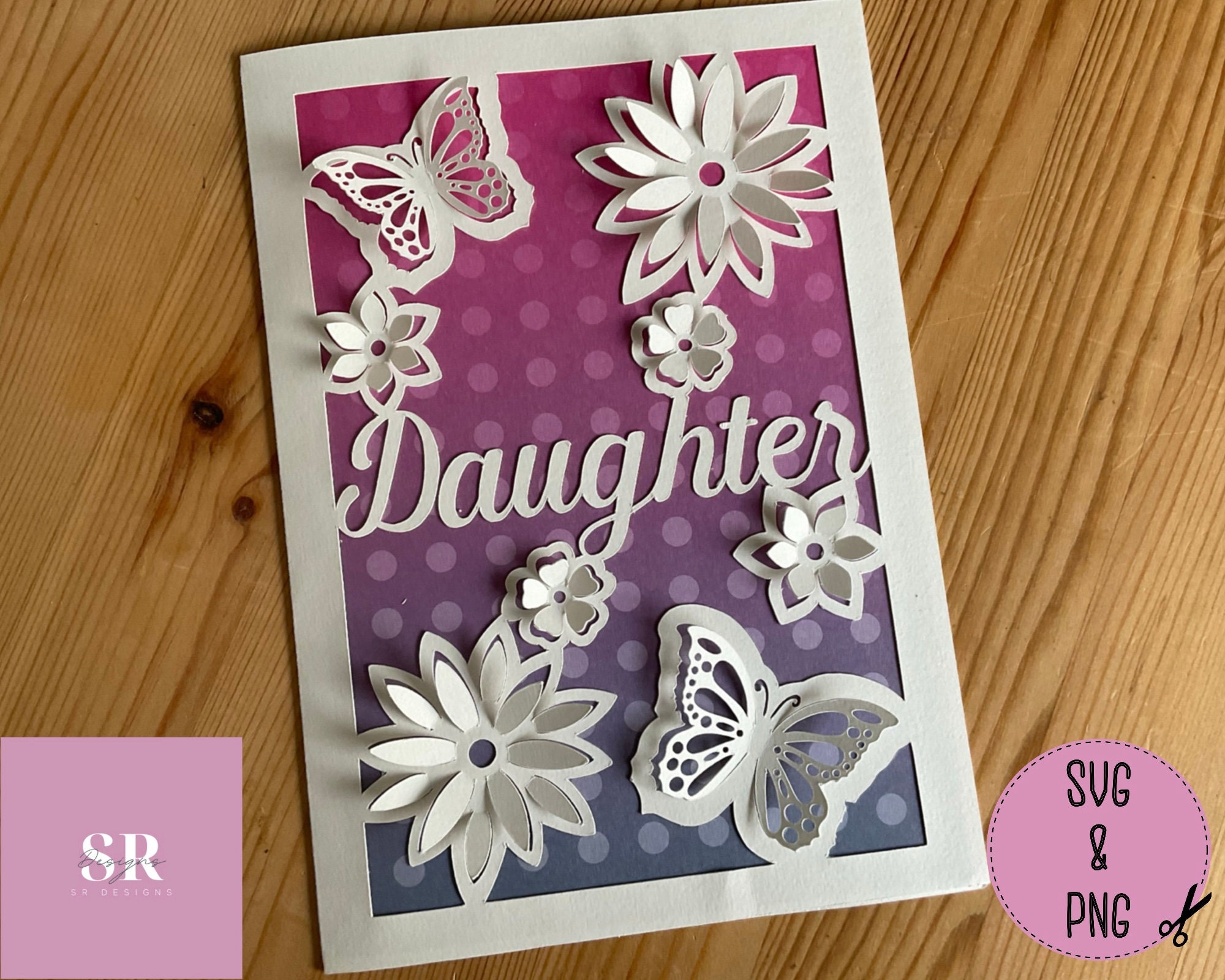 SVG: 3D/ ‘pop Up’ Daughter Card Digital Download. Happy Birthday. Pop ...