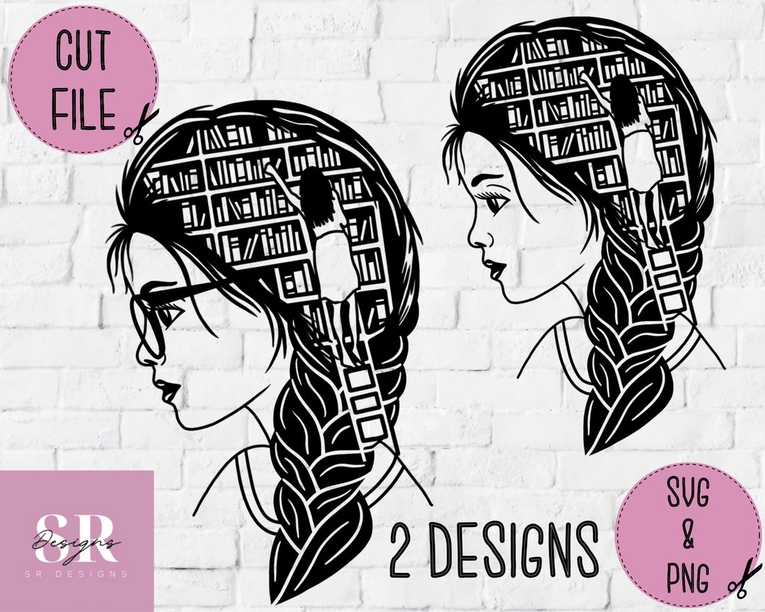 Digital: Girl Loves Books SVG. Book Lover. Librarian. Book Worm. Just a ...