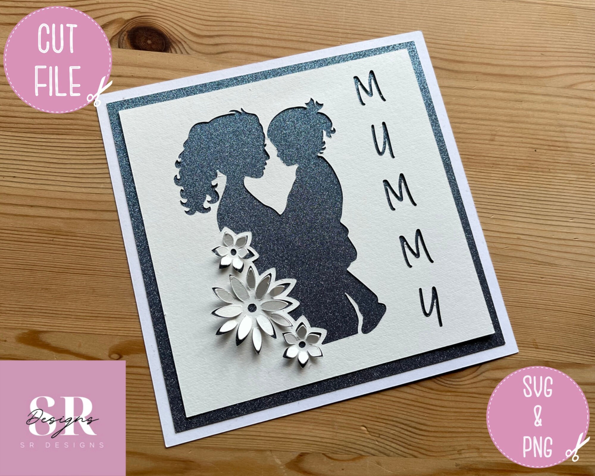 SVG: 3D Mummy Girl Card. Mummy Card Svg. Cricut Card. Mothers - Etsy UK