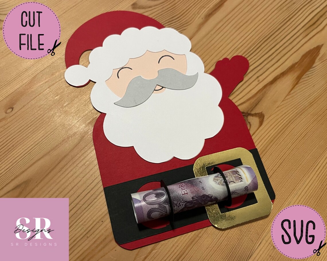 SVG: Santa Money Card. Christmas Money Holder. Cricut Joy - Etsy
