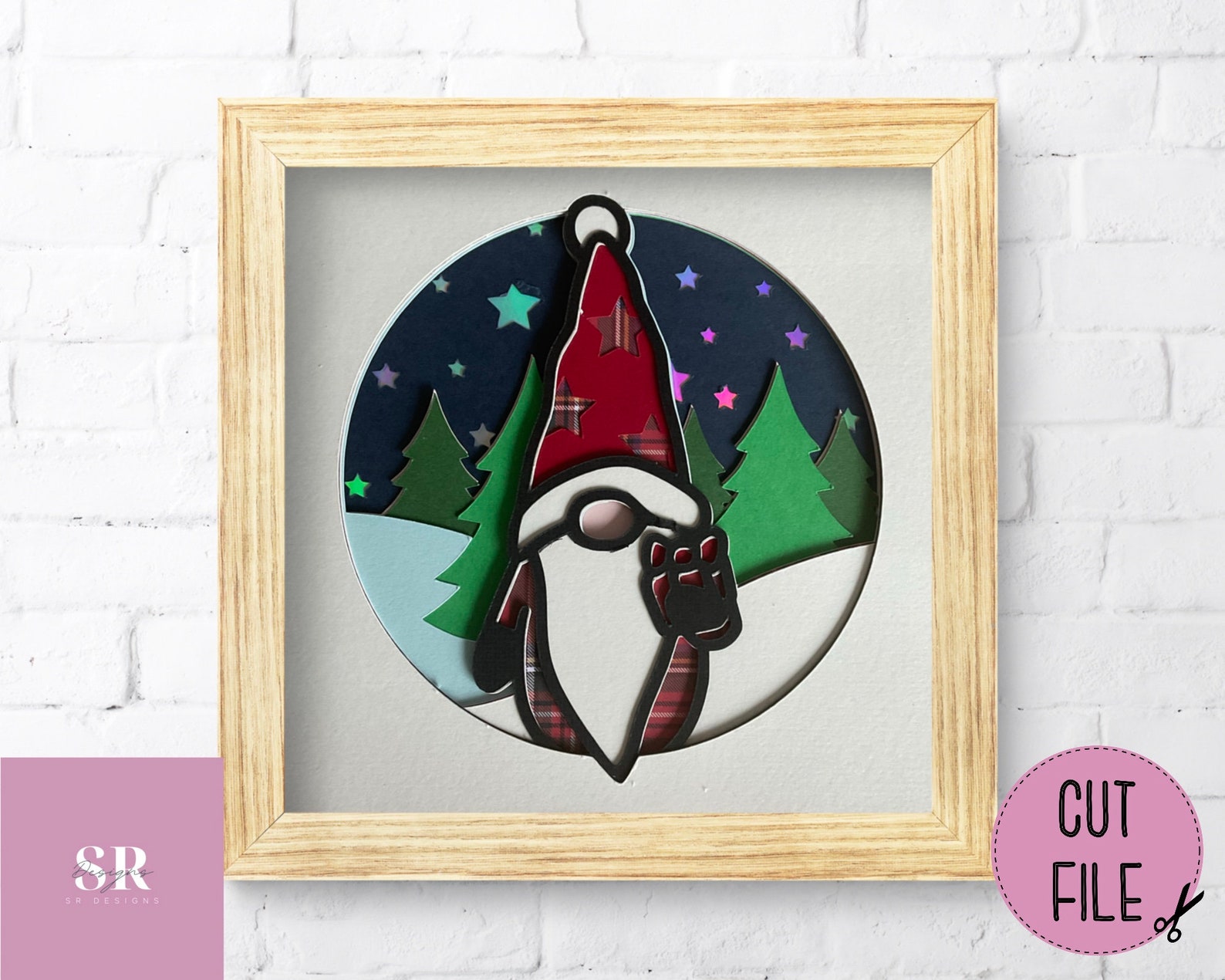 SVG: Layered Gnome Cut File. 3D Gonk Svg. Layered Gnome Svg. | Etsy