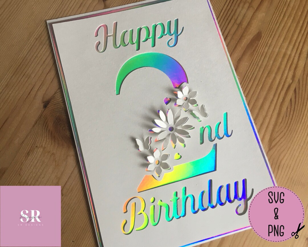 SVG: Pop Up/ 3D 2nd Birthday Card. Number Pop Up. Floral Pop Up. Pop up ...