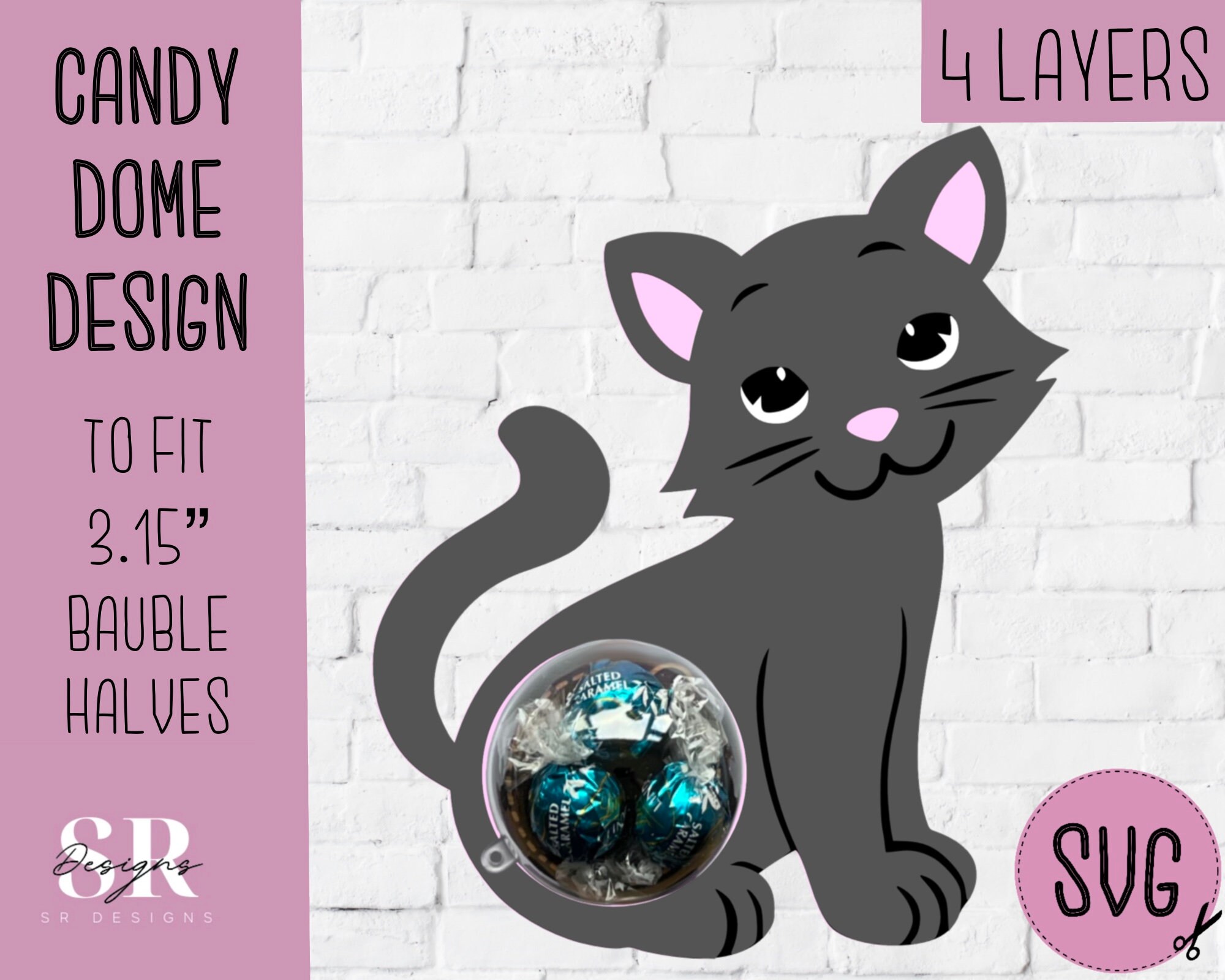 Cat Candy Dome Svg. Chocolate Holder Svg. Cat Candy Holder. - Etsy