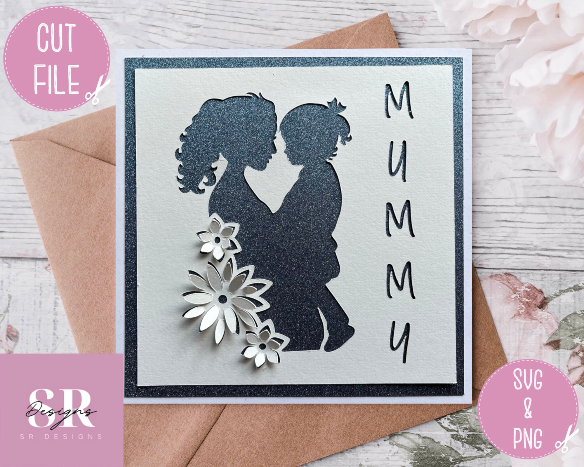 SVG: 3D Mummy Girl Card. Mummy Card Svg. Cricut Card. Mothers - Etsy UK