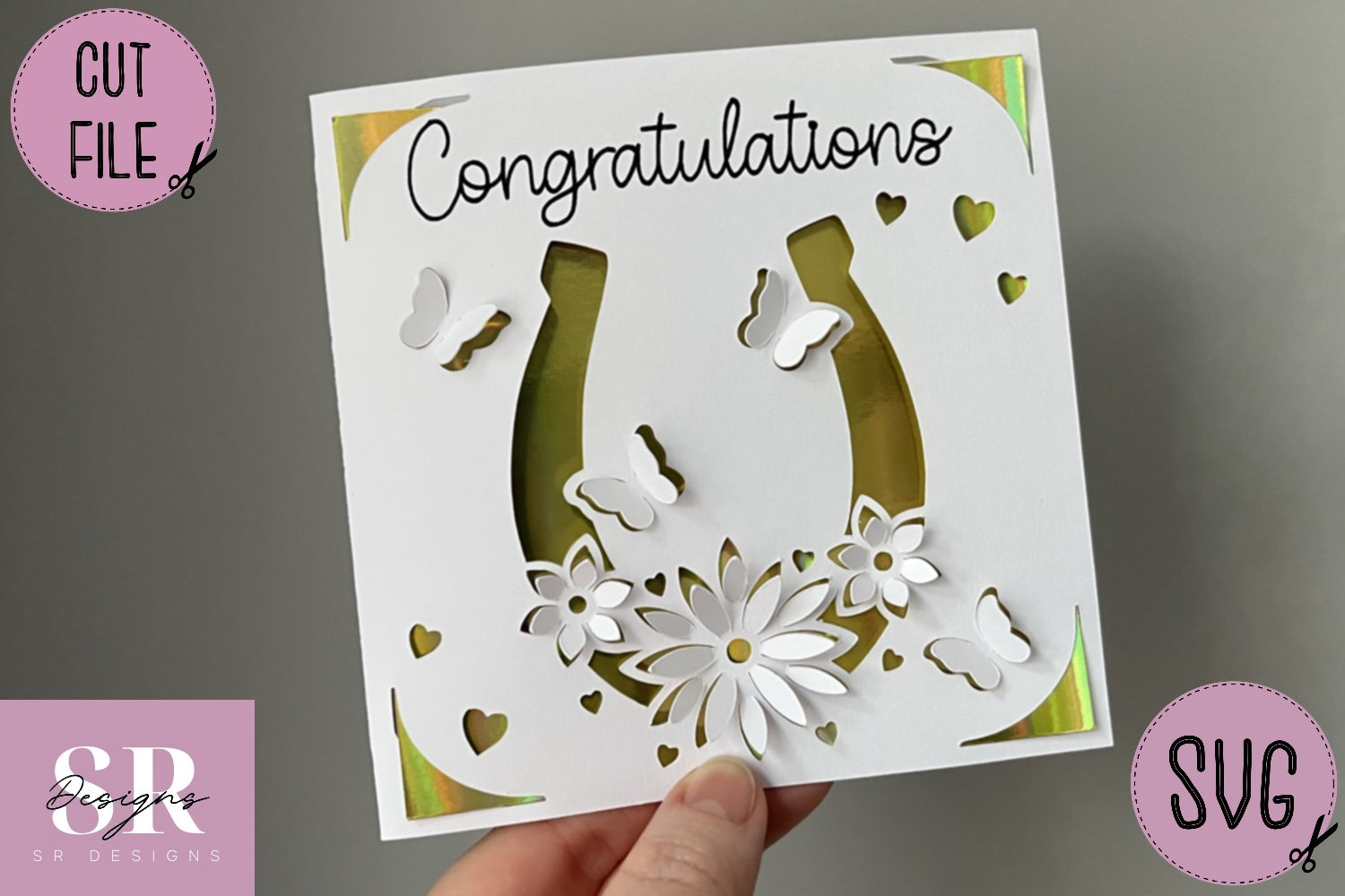 SVG: Congratulations Insert Card. Cricut S40 Insert Card. - Etsy