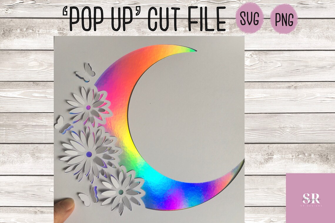 SVG: 3D Floral Moon. Digital Download. Paper Cutting. Floral Moon Svg ...