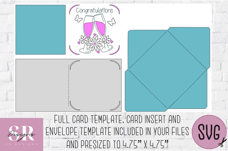 SVG: 3D Congratulations Insert Card. Cricut S40 Insert Card. - Etsy