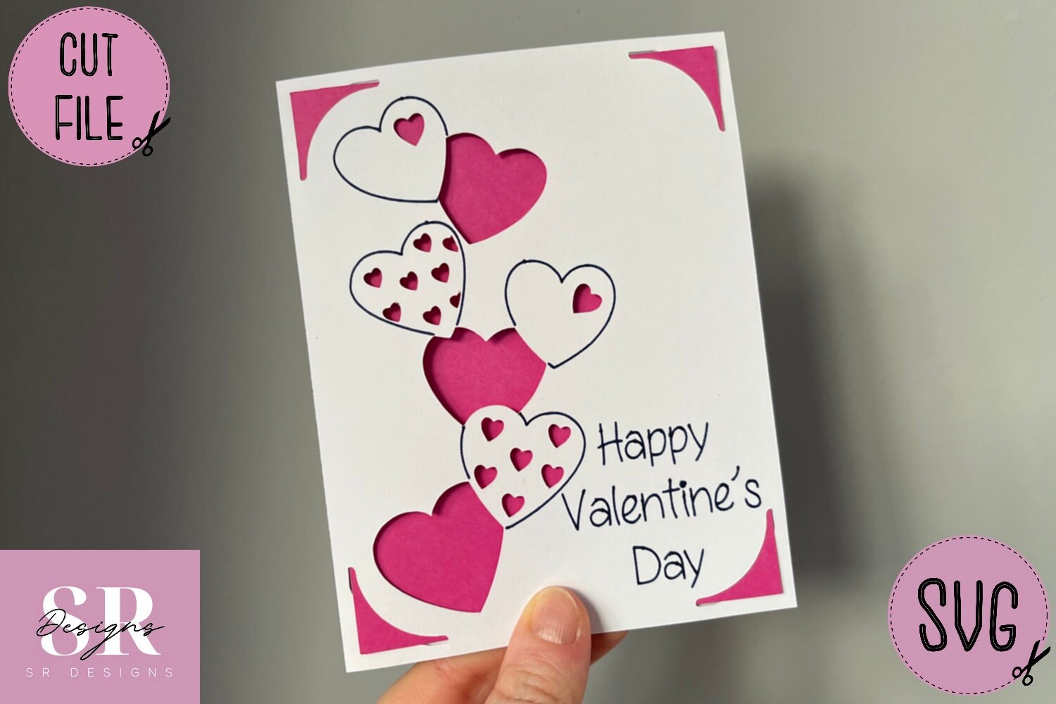 SVG: Valentine’s Day Insert Card. Cricut Joy Friendly. Draw and Cut ...