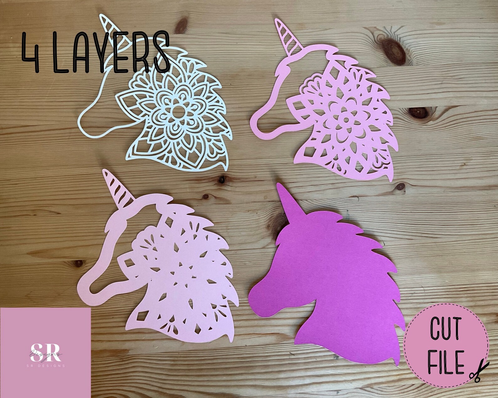 SVG: 3D/ Layered Papercraft Bundle. Layered Mandala Svg. 3d - Etsy