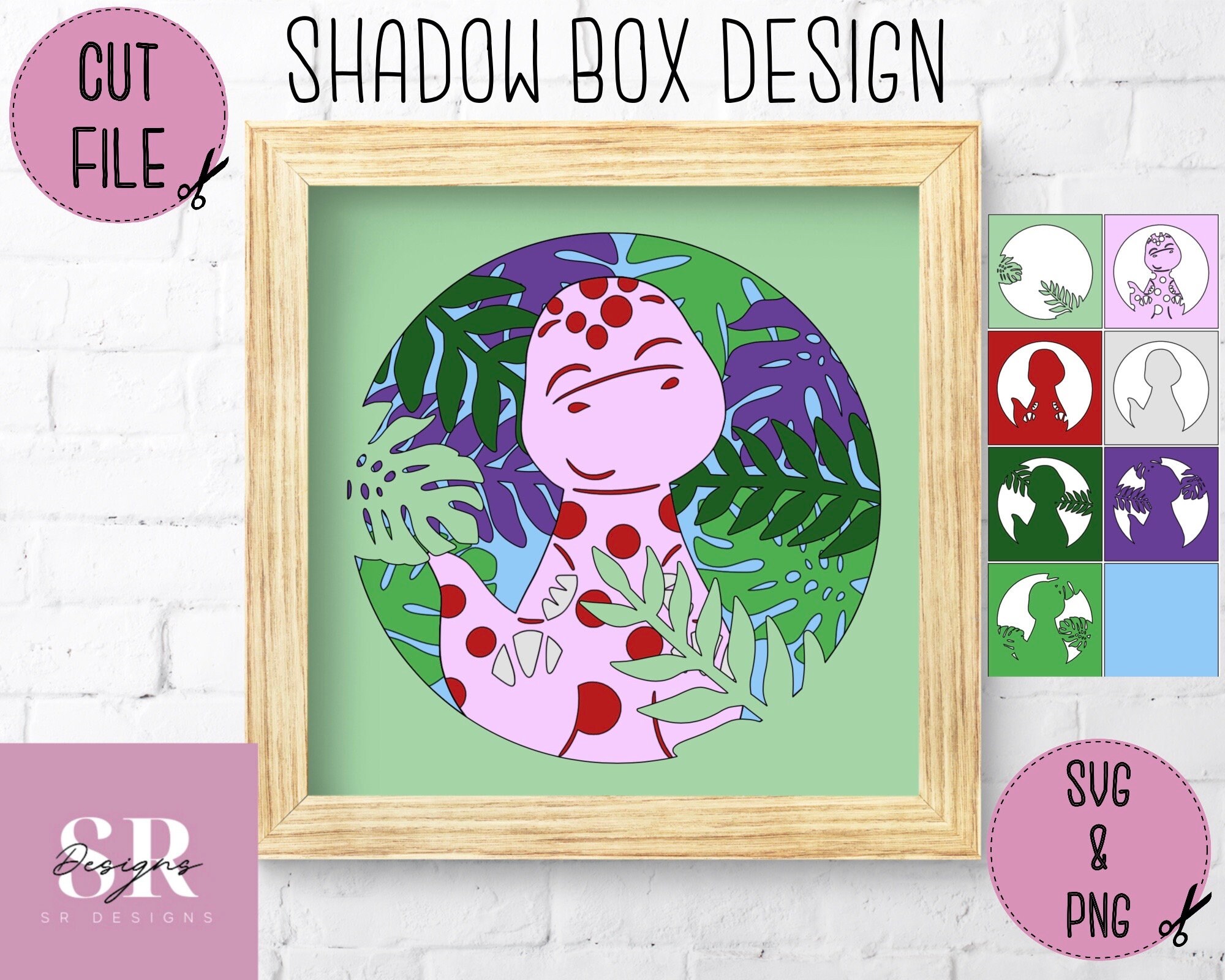 SVG: Dinosaur Shadow Box Bundle. Dinosaur Svg. 3d Dinosaur. - Etsy