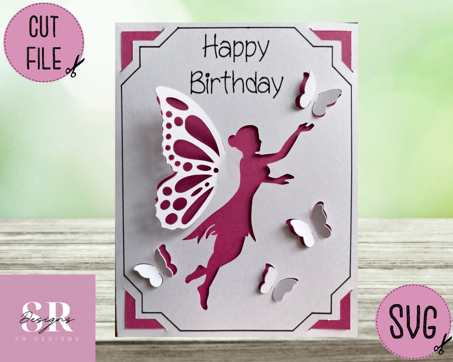SVG: Birthday Fairy Insert Card. Cricut Joy Friendly. Draw and - Etsy