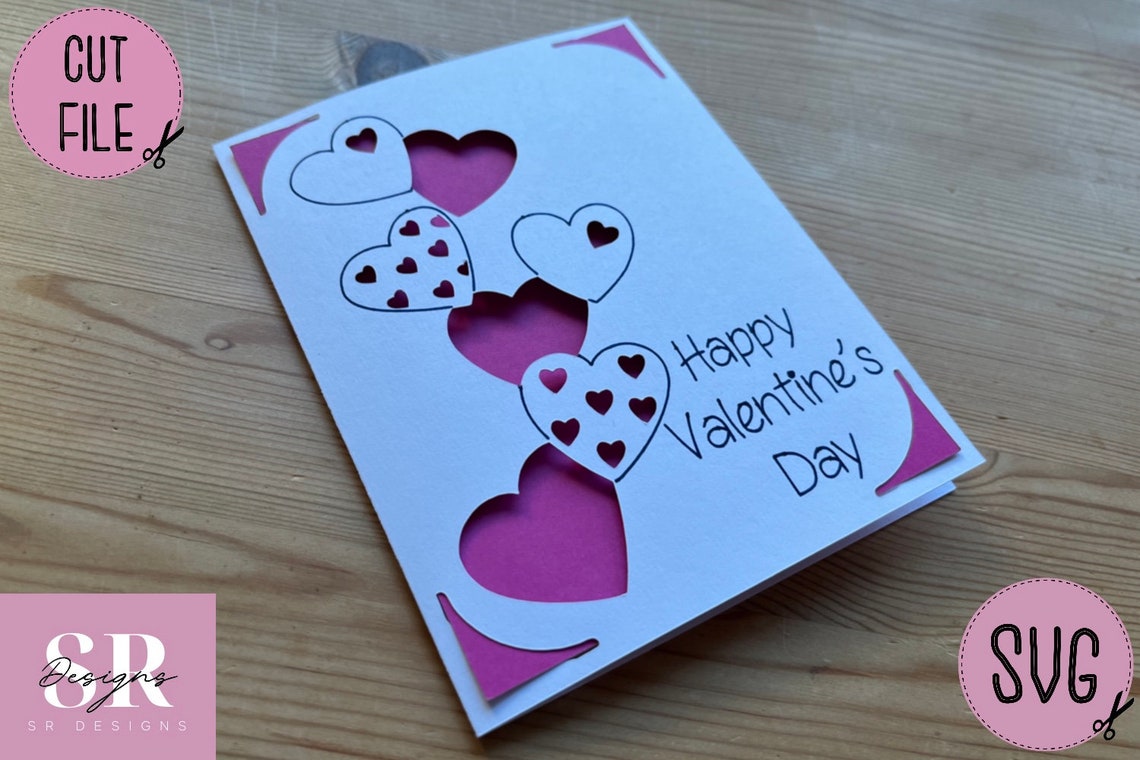 SVG: Valentine’s Day Insert Card. Cricut Joy Friendly. Draw and Cut ...
