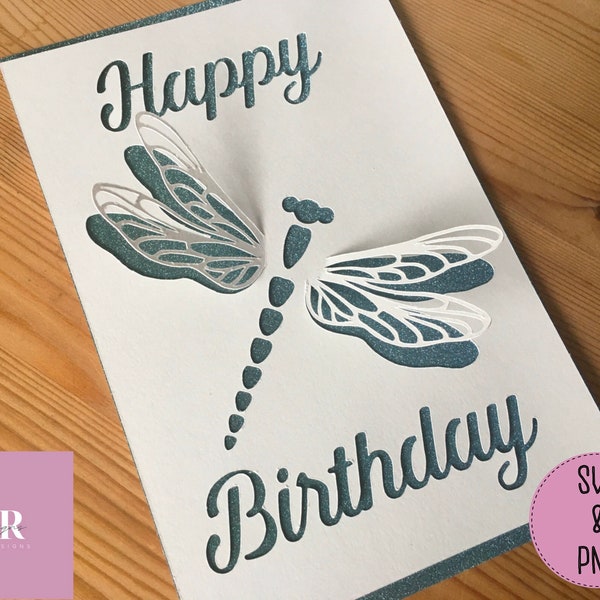 SVG: 3D Layered Dragonfly. Digital Download. Paper Cutting. Card Making ...