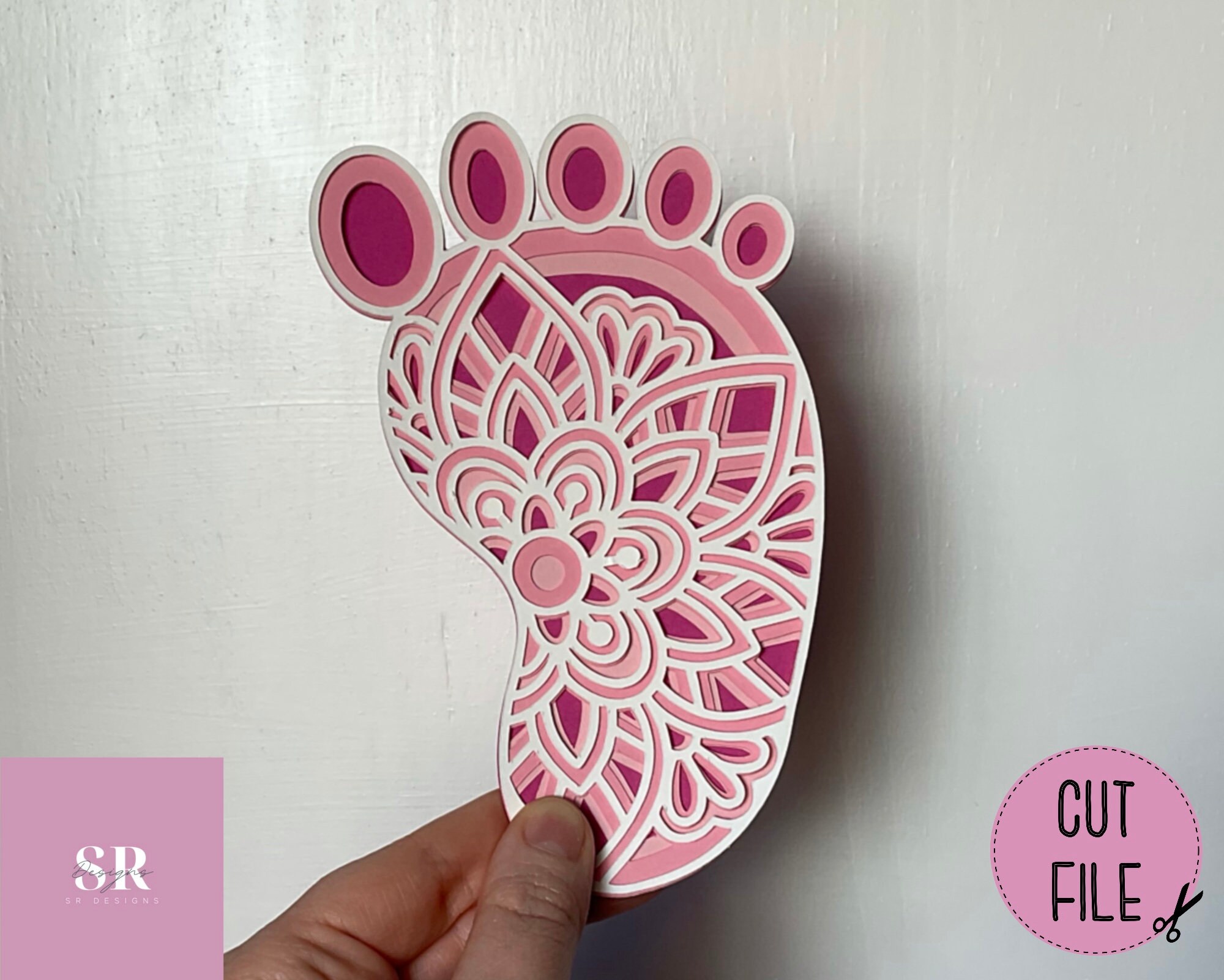 SVG: 3D/ Layered Foot Print. Foot Print Svg. Foot Print. | Etsy
